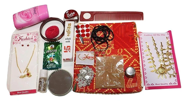 INDIAN TRADITIONAL MATA Shringar Kit For Navratri Puja Set of 21 EUR 19 ...