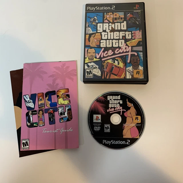 GRAND THEFT AUTO: Vice City (PlayStation 2, 2002) Complete w/ Map ...