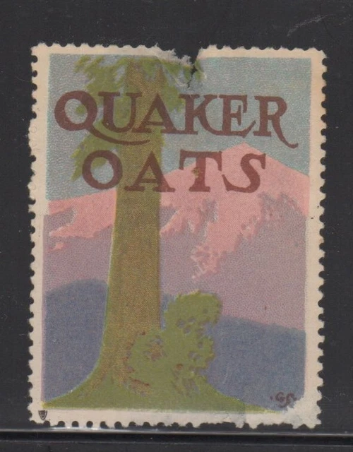 USA ADVERTISING STAMP - Quaker Oats - Tree & Mountain $3.00 - PicClick