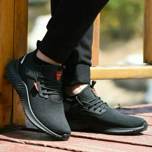 SAFETY SHOES IGHTWEIGHT Steel Toe Cap Work Boots Trainers Shoes Black ...