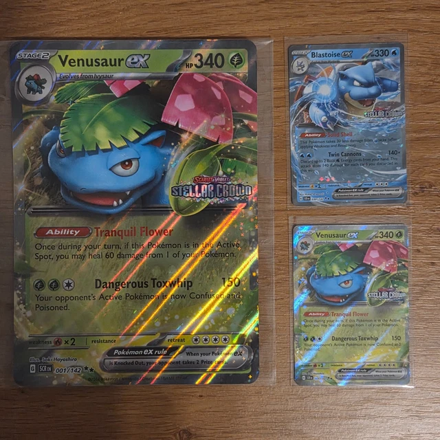 POKÉMON TCG VENUSAUR EX Blastoise Ex Stellar Crown Stamped Promo ...