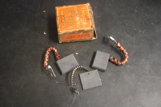 LUCAS C45C DYNAMO 3 brush set CAV Rotax D18 NOS £20.00 - PicClick UK