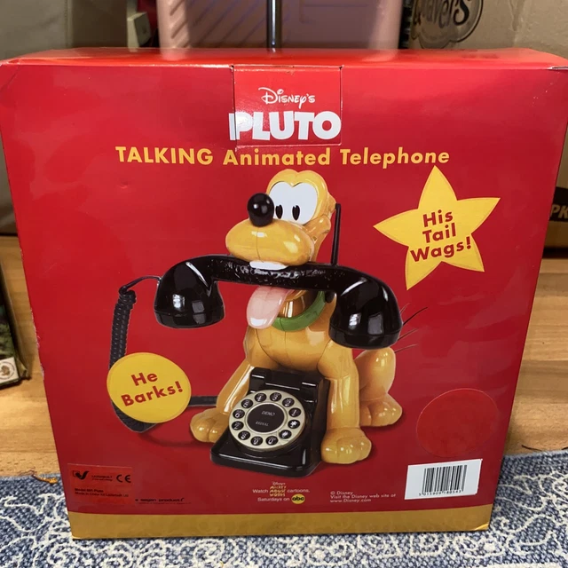 VINTAGE DISNEY PLUTO Telephone Fully Working Sounds/tail With BOX £34. ...