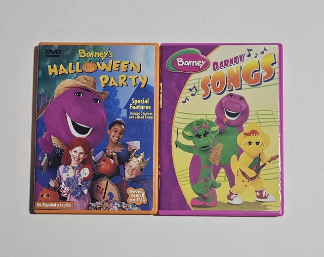 BARNEY DVD LOT of 2 - Barney's Halloween Party 2003 + Barney Songs 2006 ... BARNEY DVD LOT of 2 - Barney's Halloween Party 2003 + Barney Songs 2006 ...