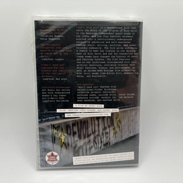 *SEALED* DON’T NEED You: The History Of RIOT GRRRL Documentary DVD 2006 ...