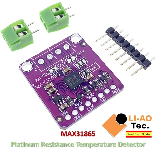 MAX31865 RTD PLATINUM Resistance Temperature Detector Module PT100 £13. ...