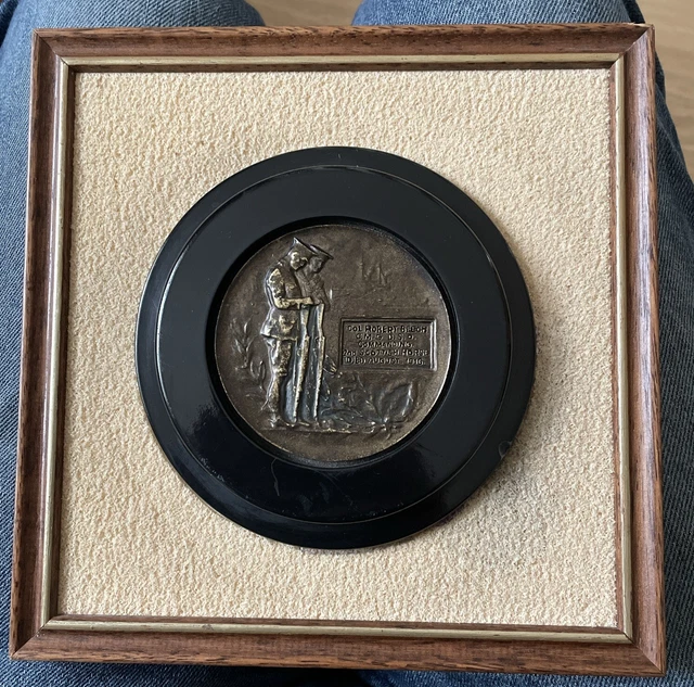 MEMORIAL PLAQUE WWI - Colonel Robert Beech 2nd Scottish Horse Died Aug ...