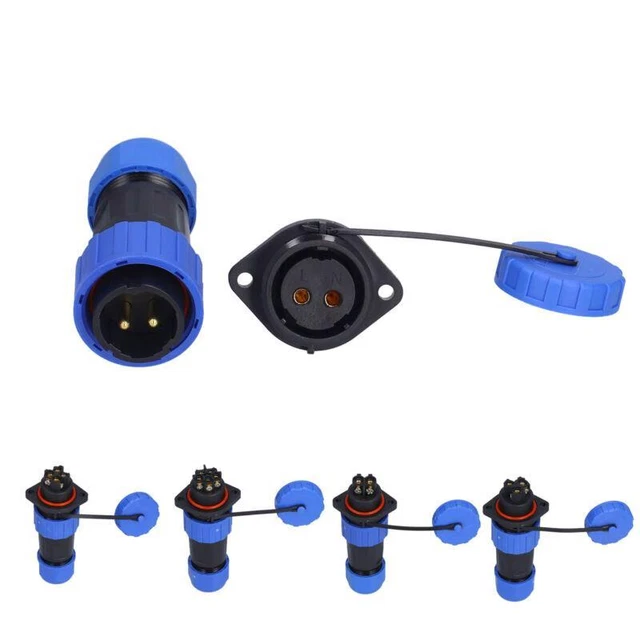 POWER CONNECTOR WATERPROOF Flange Terminal Plug Socket 250V 20mm ...