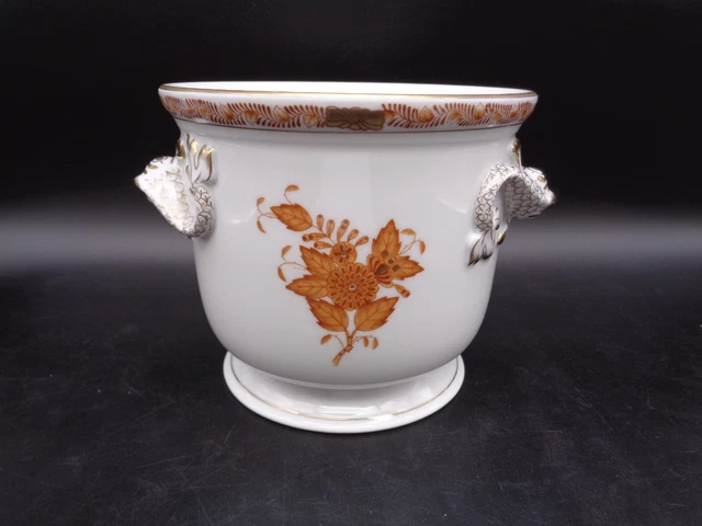 HEREND UNGHERIA MINI Cachepot porcellana decoro Chinese Bouquet Apponyi ...