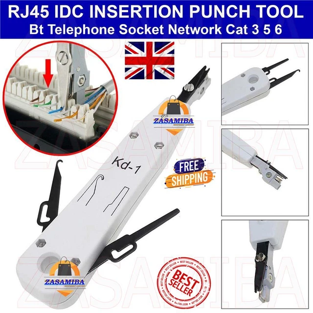 RJ45 CAT5E CAT6E Punch Down Tool Network Ethernet Cable IDC Faceplate ...