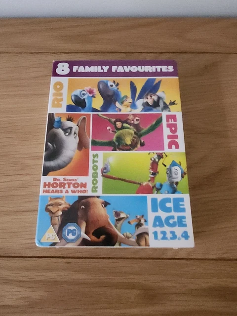 8 FAMILY FAVOURITES DVD Ice Age 1-4 Epic Rio Robots Horton NEW & SEALED ...