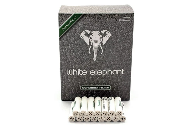 150 FILTRES PIPE Bocchino White Elephant Super Mix Sepiolite + Charbon ...