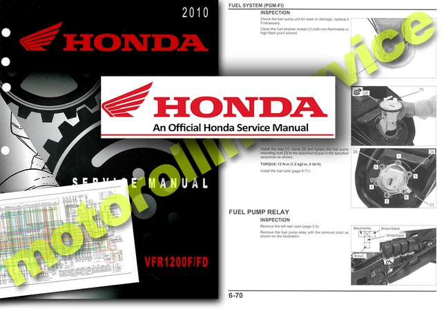 HONDA VFR1200F FD Service manual 2010 ONWARDS Workshop Manual - DCT ABS ...