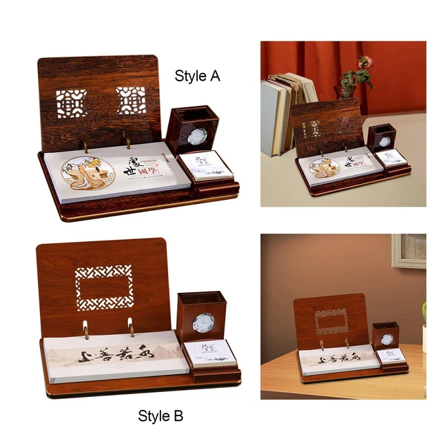 2024 DESK CALENDAR January 2024 - December 2024 with Pen Holder ...