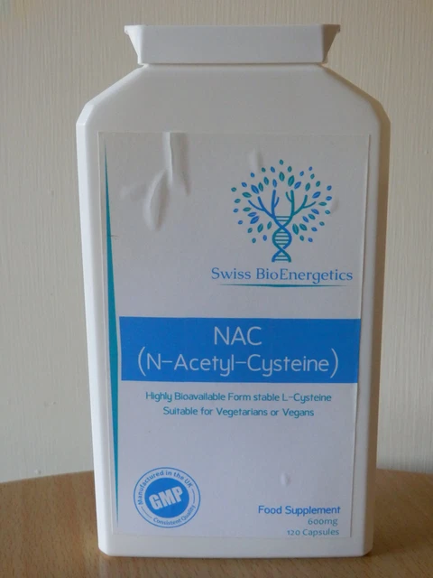 SWISS-BIOENERGETICS N-ACETYL CYSTEINE (NAC) 600 mg 120 Capsules £5.99 ...