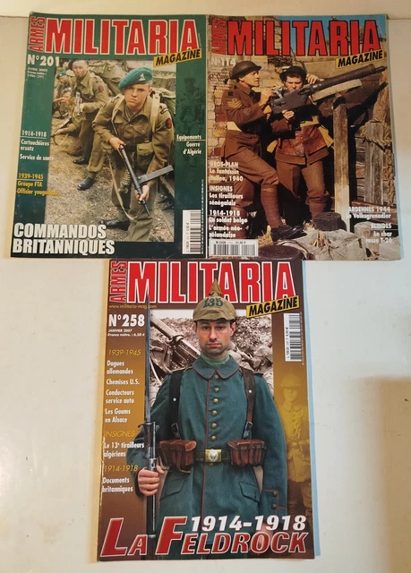 MAGAZINE MILITARIA WW1 WW2 uniforme lot de 3 N° 201 - 114 - 258 EUR 8 ...