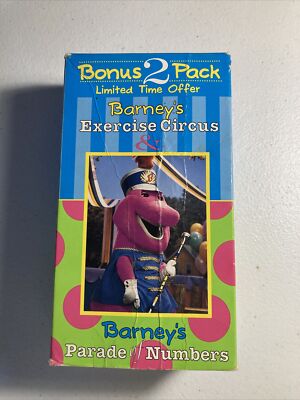 BARNEYS EXERCISE CIRCUS/PARADE of Numbers (VHS, 1996, 2-Tape Set) £9.67 ...