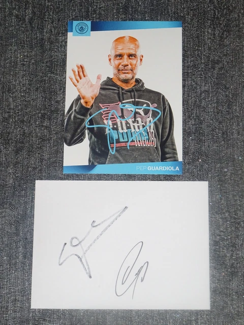 PEP GUARDIOLA MANCHESTER City 2024/2025 club card + autographs (Vincent ...