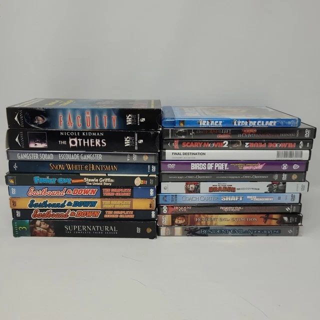 BLU RAY DVD & VHS Lot - Movies & TV Shows, Resident Evil Supernatural ...