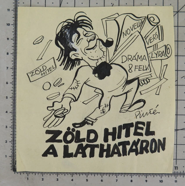DESSIN ORIGINAL SIGNÉ Pinté Humour Hongrois Ancienne BM53.5L EUR 16,50 ...