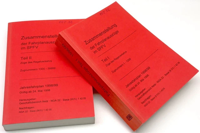 ZUSAMMENSTELLUNG DER FAHRPLANAUSZÜGE im SPFV Teil 1 u. 2 Sommer 1998 |D ...