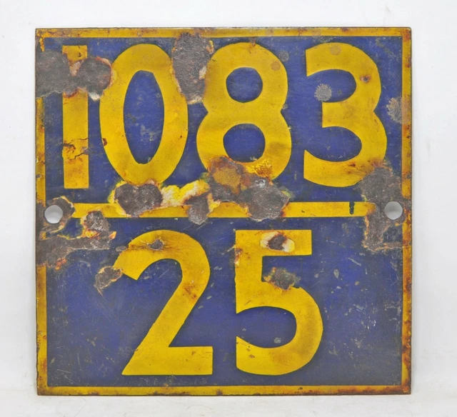 VINTAGE ENAMEL PORCELAIN Railway Track Numbers Sign Original Old £34.19 ...