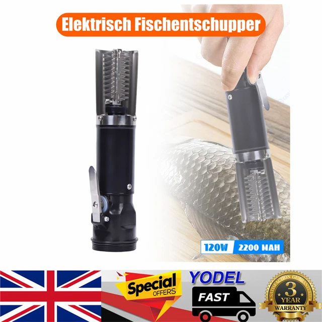 RECHARGEABLE ELECTRIC FISH Scale Scraper Scaler Kitchen Clean Brush ...