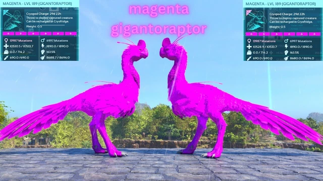 ARK SURVIVAL ASCENDED pve Coppia Magenta Gigantoraptor Solido PC/XBOX ...