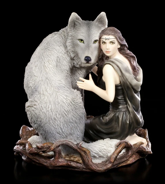 ANNE STOKES FIGURE Avec Loup - Soul Bond - Fantasie Fée Elfe Chien ...