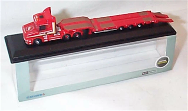 SCANIA T CAB Semi Low Loader Sandy Kidd 1-148 N Gauge railway scale Mib ...