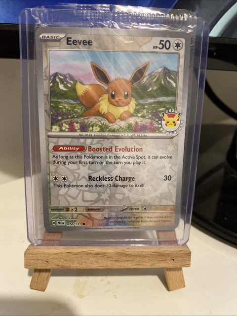 POKÉMON TCG EEVEE 074/131 Prismatic Evolutions 2025 Pokémon Day Sealed ...