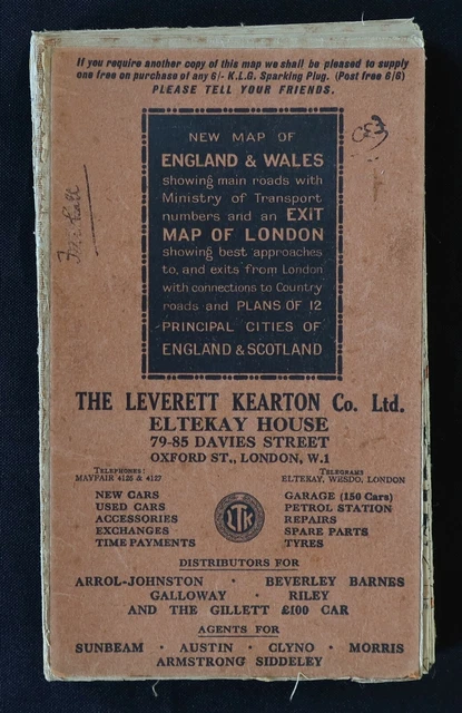 CARTE THE LEVERETT KEARTON Map of ENGLAND & WALES & LONDON EUR 19,00 ...