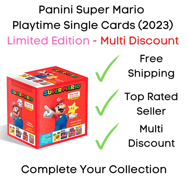 PANINI SUPER MARIO Playtime Limited Edition Cards (2023) Multi Discount ...