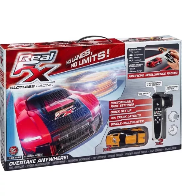 REAL FX RACING Track slotless/Overtake Remote controlled Cars/Boxed ...