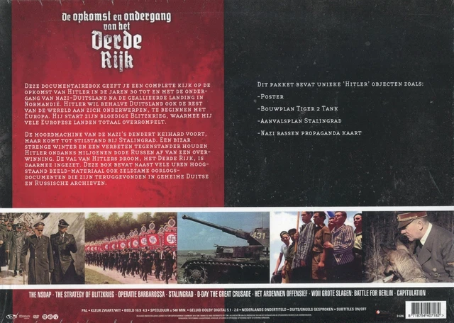 DE OPKOMST EN ondergang van het Derde Rijk (8 DVD + poster + extra's ...