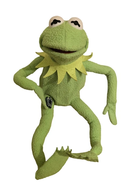 VINTAGE APPLAUSE KERMIT The Frog Hand Puppet The Muppets 21” Plush Soft ...