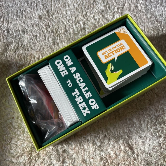 EXPLODING KITTENS ON a Scale of One to T-Rex Card Game £6.49 - PicClick UK