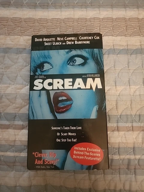 SCREAM VHS LIMITED Wes Craven Rare OOP Blue Cover Variant Drew ...