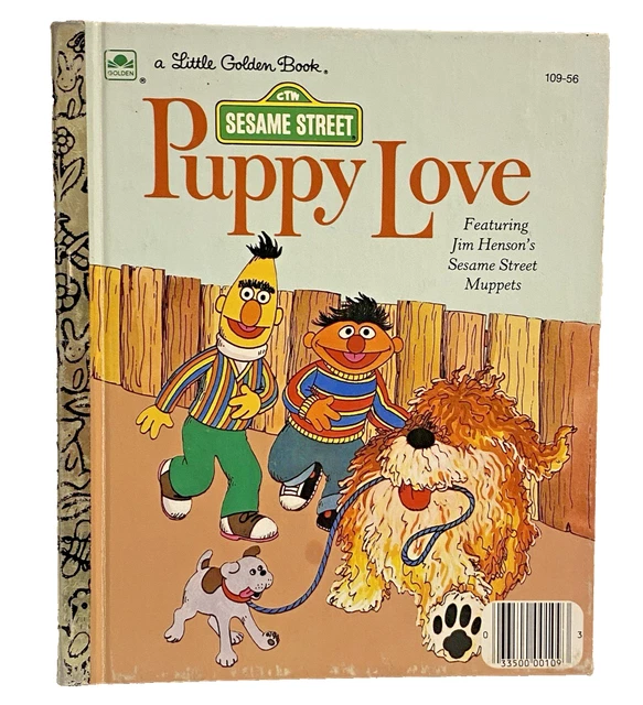 PUPPY LOVE SESAME Street #109-56 A Little Golden Book 1983 hard Cover $7.99 - PicClick AU