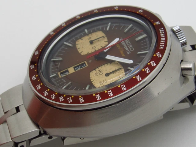 (VINTAGE) SEIKO BULLHEAD Speed timer Automatic chronograph watch 6138 ...