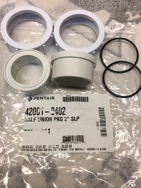 PENTAIR 2” SLIP Union Kit 42001-0402 $30.00 - PicClick CA