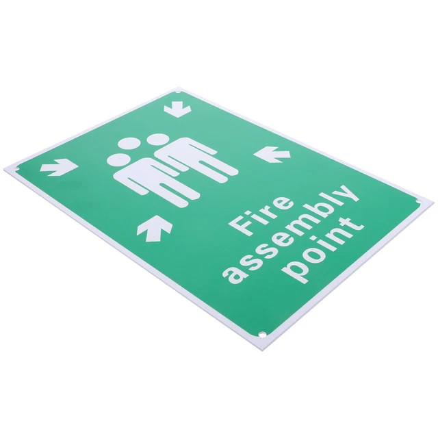 PVC BOARD FIRE Rally Point Sign Office Evacuation Assembly Emergency £ ...