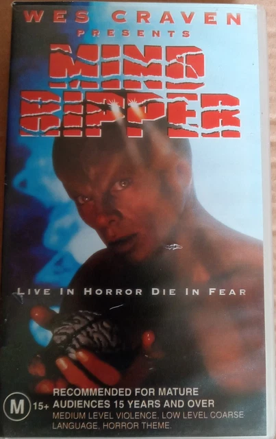 MIND RIPPER WES Craven film 1995 HORROR VHS PAL M 15+ Video Ex Rental ...