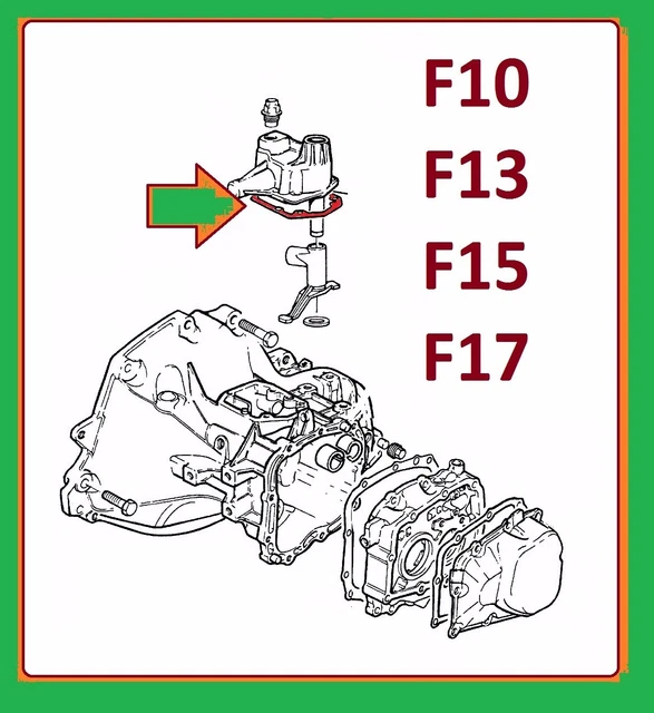 OPEL F10, F13, F15, F17 Getriebe Dichtung Deckel Oben EUR 12,09 ...