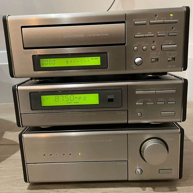 DENON COMPACT MINI Stereo HiFi System UPA-100 Cassette/Amplifier/Tuner ...