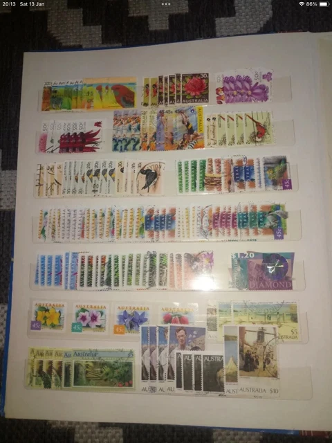 STAMP ALBUM DUPLICATES From Great Britain Australia New Zealand ...