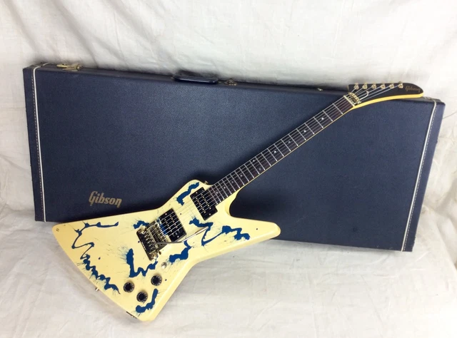 1984 GIBSON EXPLORER Designer Series with Original Case Splatter Paint ...