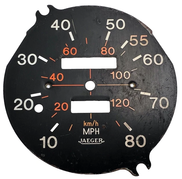 VINTAGE JAEGER 80 MPH Speedometer Faceplate Rare $11.99 - PicClick