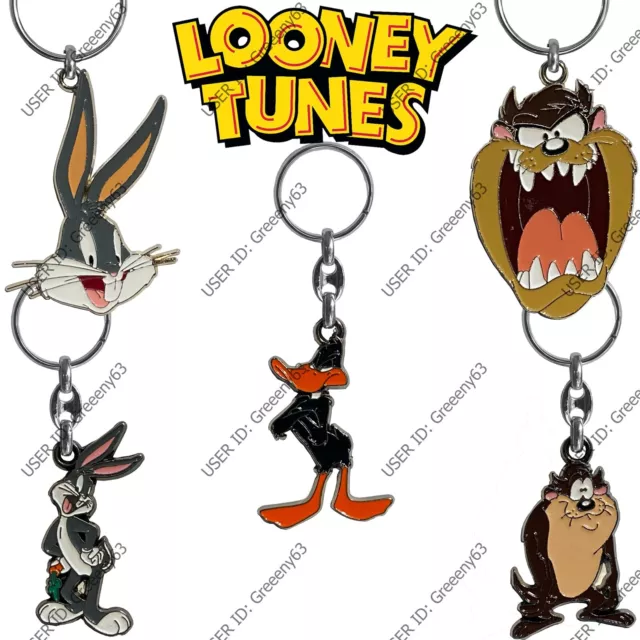 LOONEY TUNES QUALITY Enamelled Metal Key Rings Bugs Bunny Daffy Duck ...