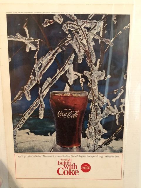 VINTAGE COKE COCA Cola Advertisement Ad Magazine Original Antique 60's ...